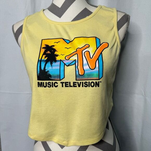 MTV | Tops | Mtv Music Television Crop Tank Top Sunset Beach Logo ...